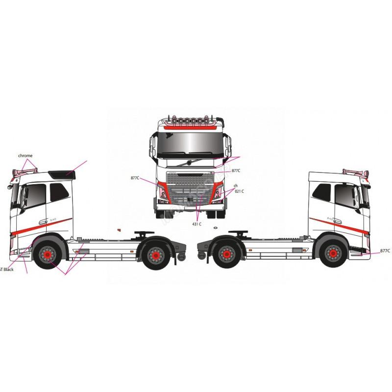 VOLVO TRACTEUR FH4 TOIT BAS "TRANSPORTS CHRISTIAN BALLET"