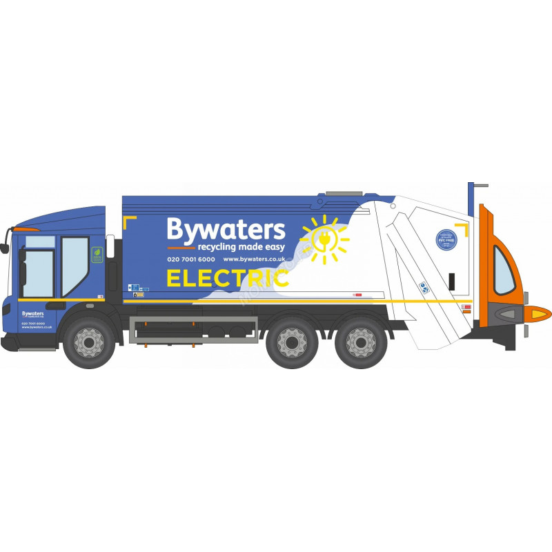 DENNIS EAGLE CAMION POUBELLE "BYWATERS" BLEU